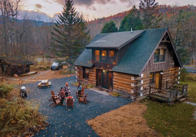 The Log Cabin at Warner's Camp in Upper Jay, New York, United States